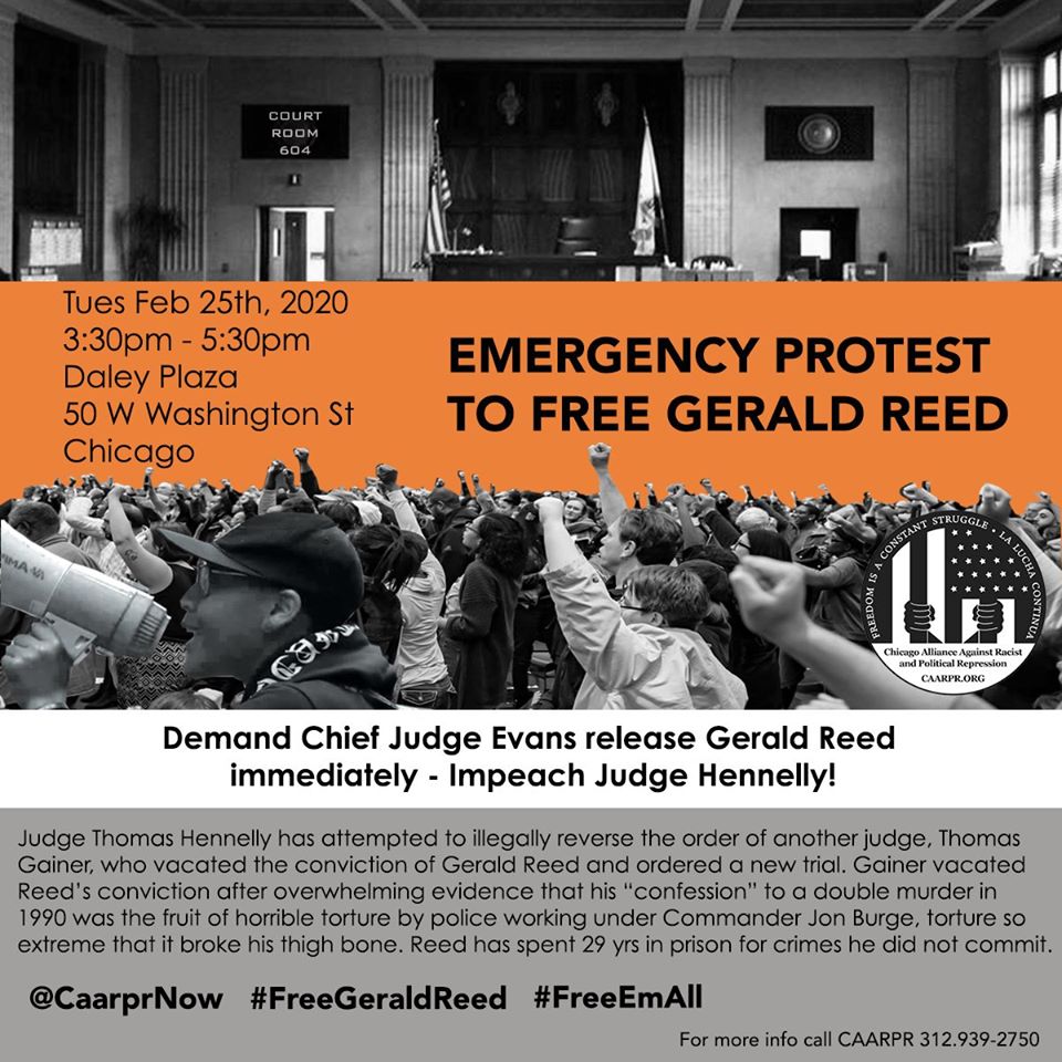 Chicago Feb. 25: Emergency protest to free Gerald Reed – Struggle – La ...