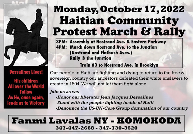 Brooklyn, NYC: Haitian Community Protest March & Rally, Oct. 17 ...