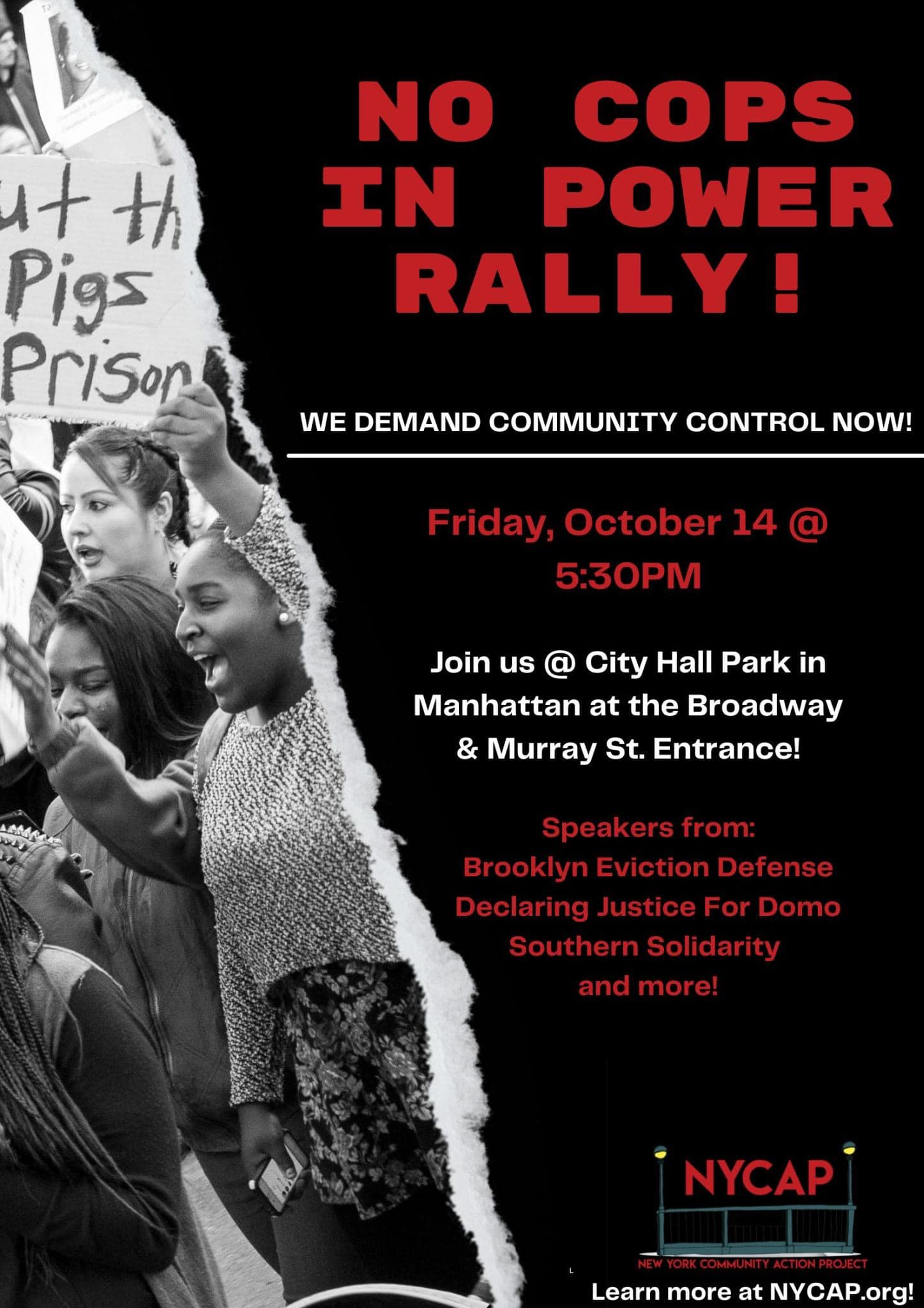 New York City: No Cops in Power Rally, Oct. 14 – Struggle – La Lucha