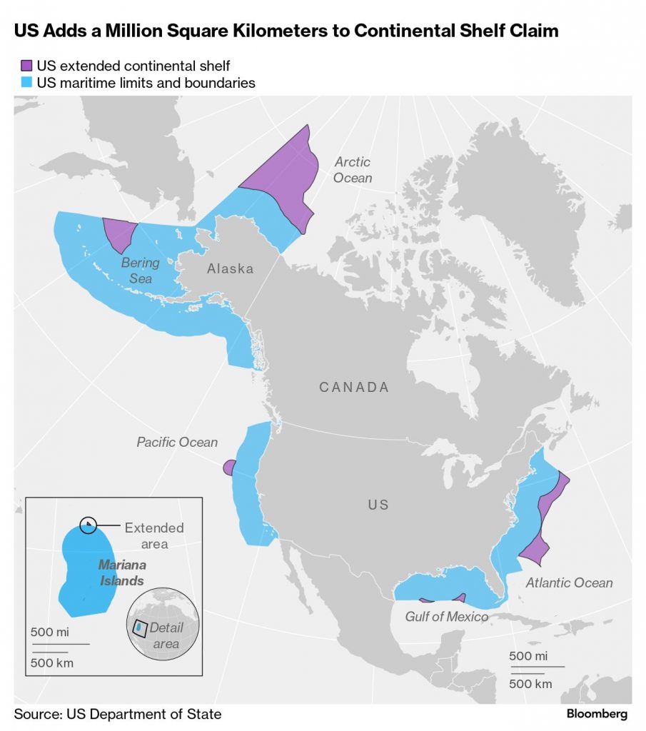 U.S. claims huge portion of the ocean floor, from the Gulf of Mexico to ...